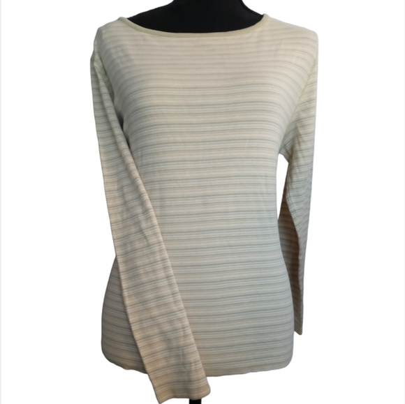 Merona | Tops | Merona Womens Cute Cotton Yellow And Green Stripe Boat ...